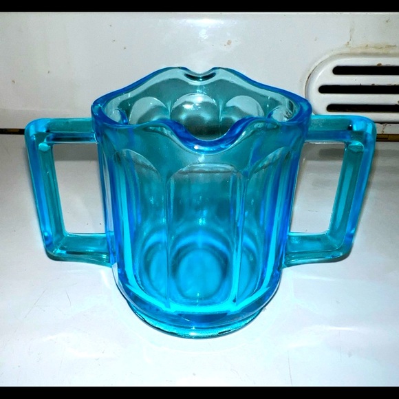 Indiana Glass | Dining | Vintage Indiana Glass Tiara Aqua Blue Double ...